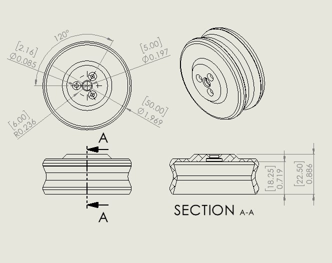 Custom Acetal Flywheels – 3D Printed Solid