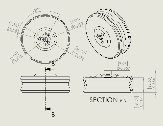 Custom Acetal Flywheels – 3D Printed Solid