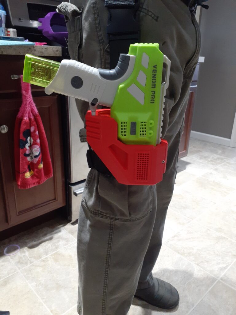 Dart Zone Venom Pro Drop Leg Holster - 3D Printed Solid